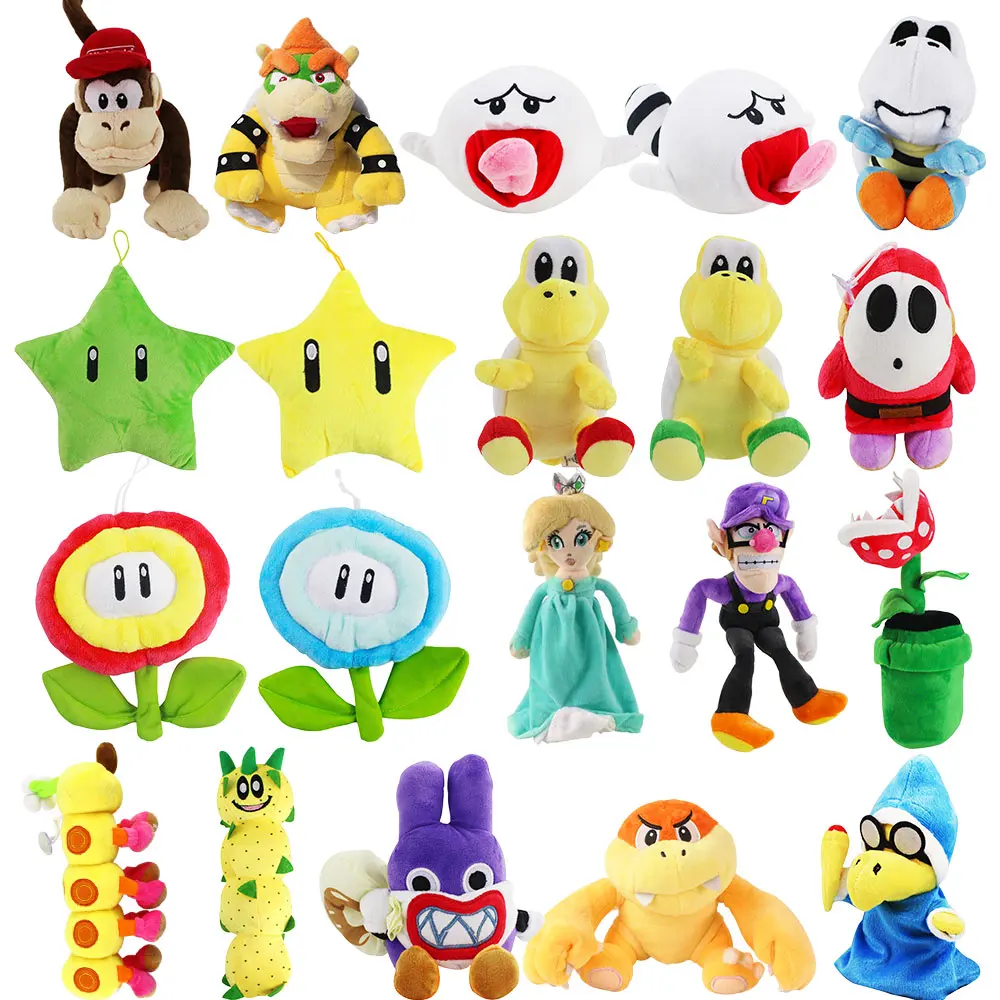 Figuras de acción de Koopa, Shy Guy Toad Toadette Bowser Waluigi ...