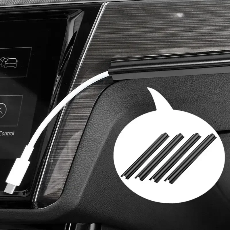 4Pc Sleek Car Cable Organizer Kit Universal Sleeves for a Neat Damage ...