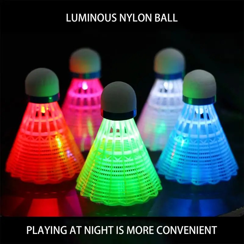 3/4pcs Lighting Badminton Dark Night Colorful LED Lighting Sport ...