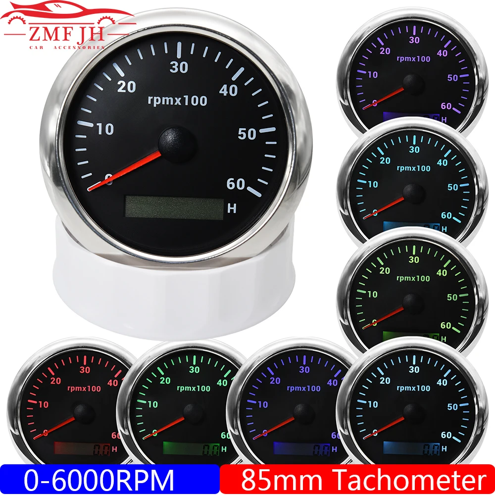 85mm Tacômetro Rpm Medidor Rev Contador 3000 4000 6000 Rpm Com ...