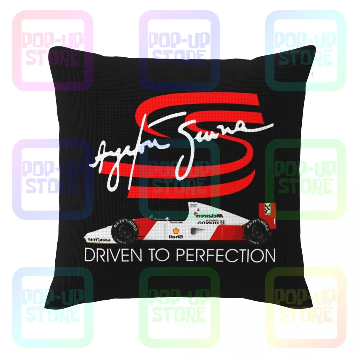 Modern Ayrton Senna Mclaren F1 Formula-1 Linen Pillowcase Throw Pillow ...