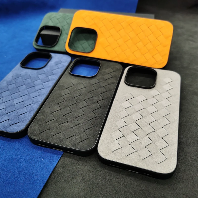 ALCANTARA Leather Case for iPhone 13 12 Pro Max Luxury Business Phone ...