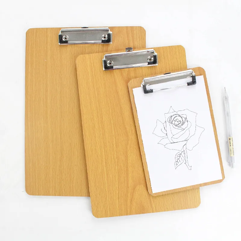 Wood Board Clip Clipboard Writing Boards Folder File Office Stationery ...