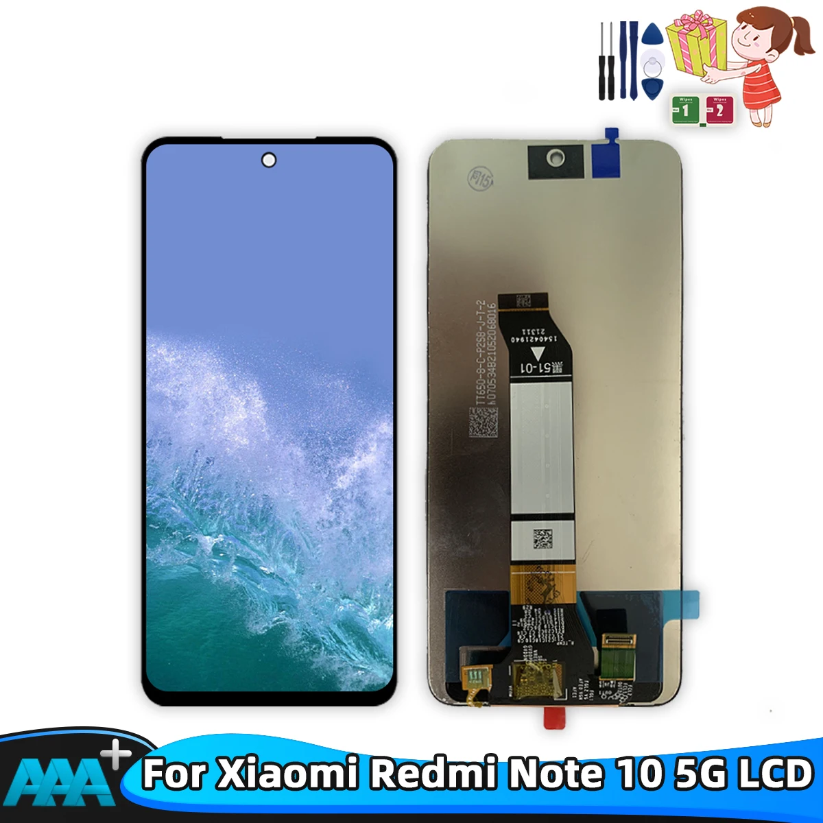 Super AMOLED LCD For Xiaomi Redmi Note 10 5G LCD Display Touch Screen Assembly For Redmi Note 10 ...