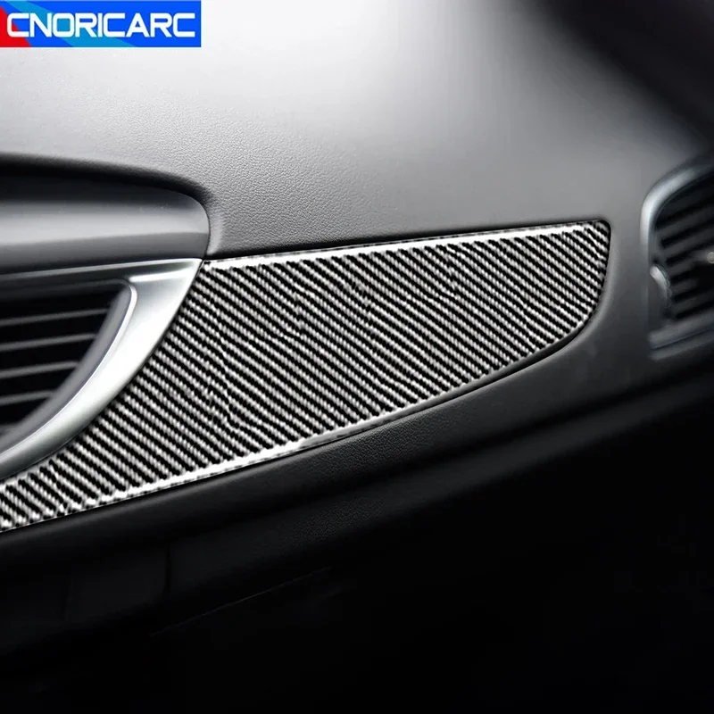 Carbon-Fiber-Car-Center-Console-Dashboard-Panel-Decoration-Cover-Trim ...