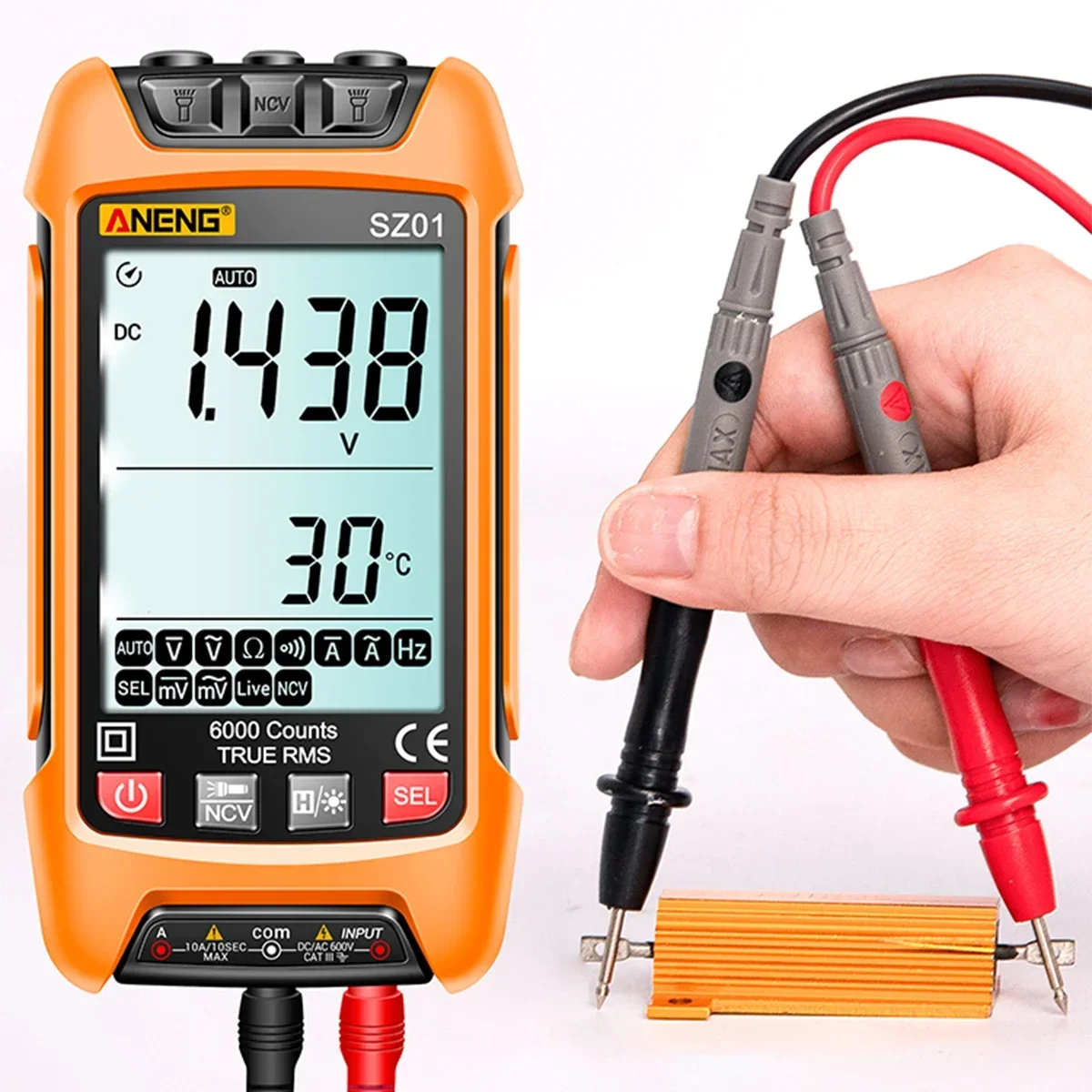 ANENG-SZ01-Smart-Digital-Multimeter-6000-Counts-Auto-Range-True-RMS-NCV ...