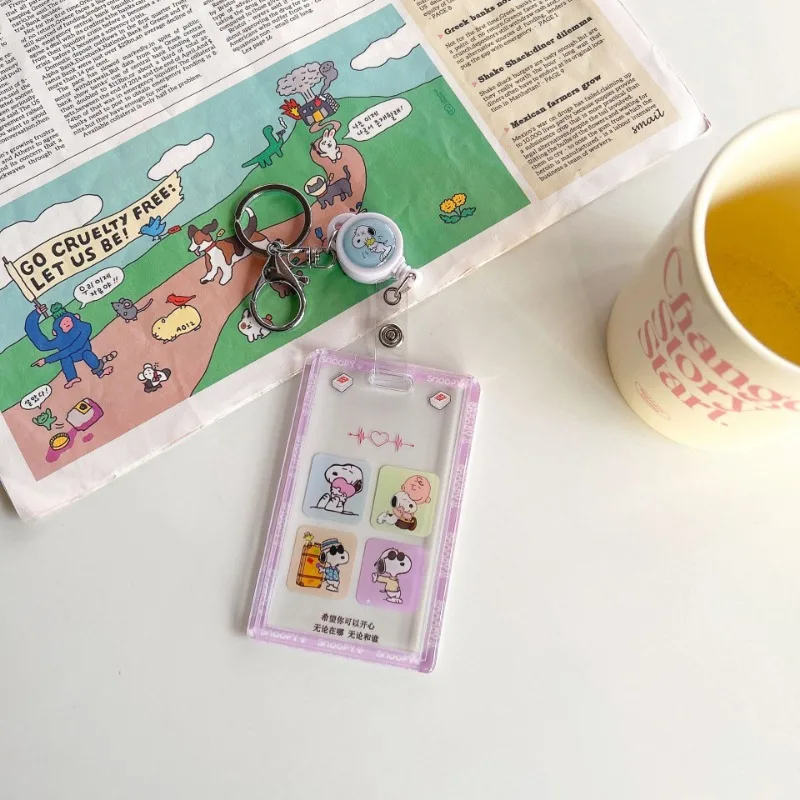 Tarjetero con diseño de Snoopy Charlie Brown, estuche para tarjetas de ...