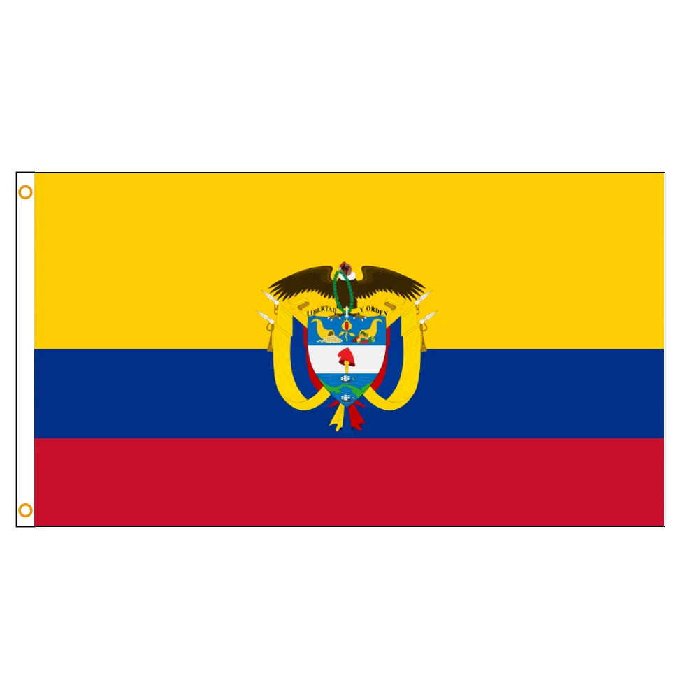 3x5Fts-90X150cm-Colombia-With-Emblem-Colombian-Flags-And-Banners ...