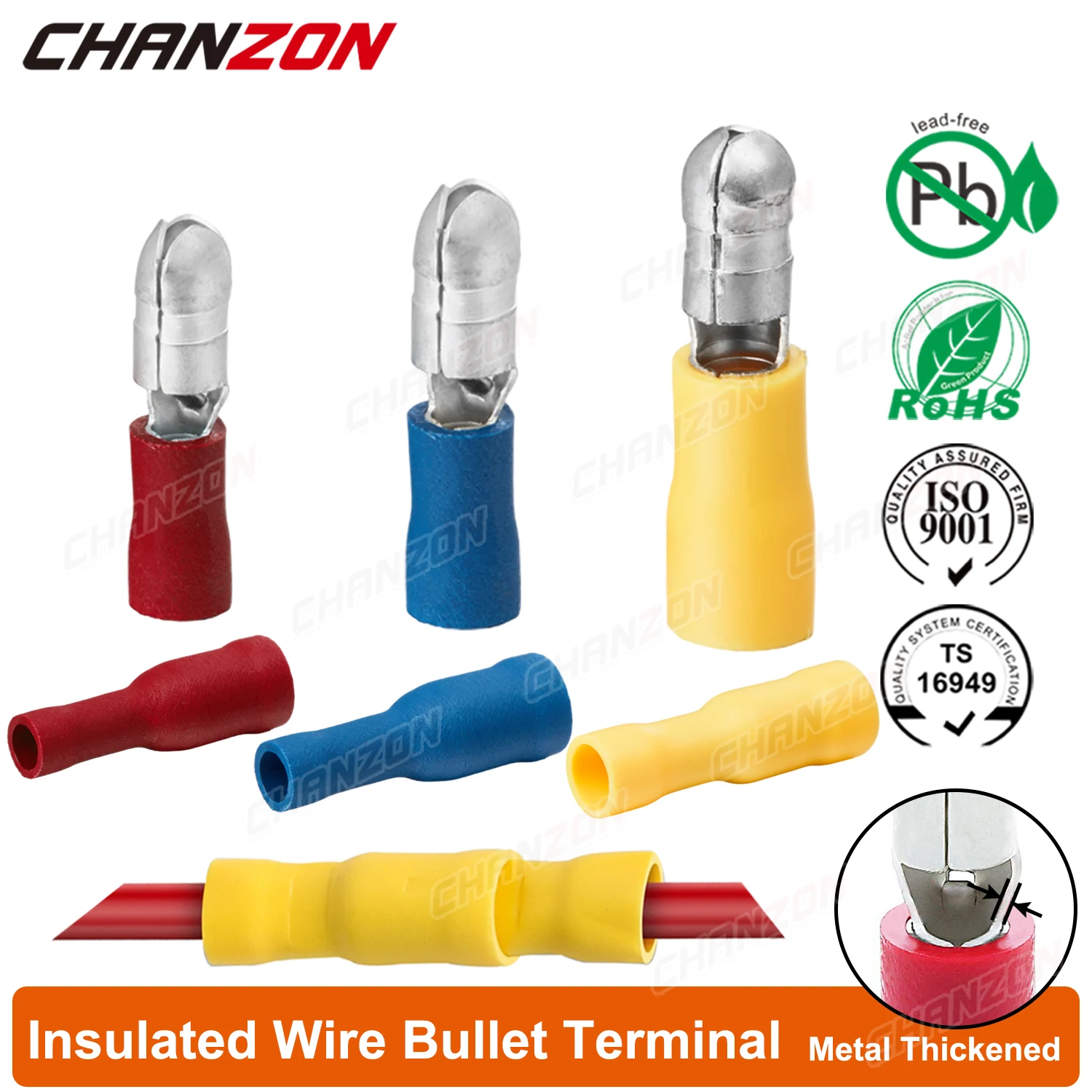 60/80/100PCS Insulated Bullet Wire Connector Cable Electrical Female ...