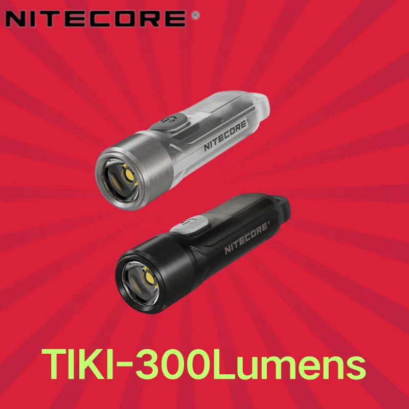 NITECORE TIKI TIKILE 300Lumens Mini Keychain Light Triple Lihgt Sources ...