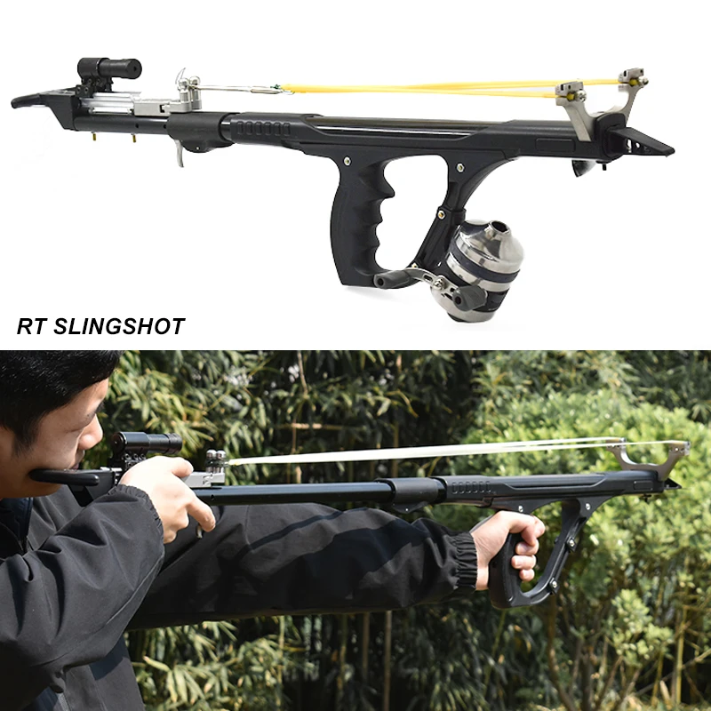 New-Powerful-Retractable-Fishing-Slingshot-Hunting-Equipment-Arrow ...