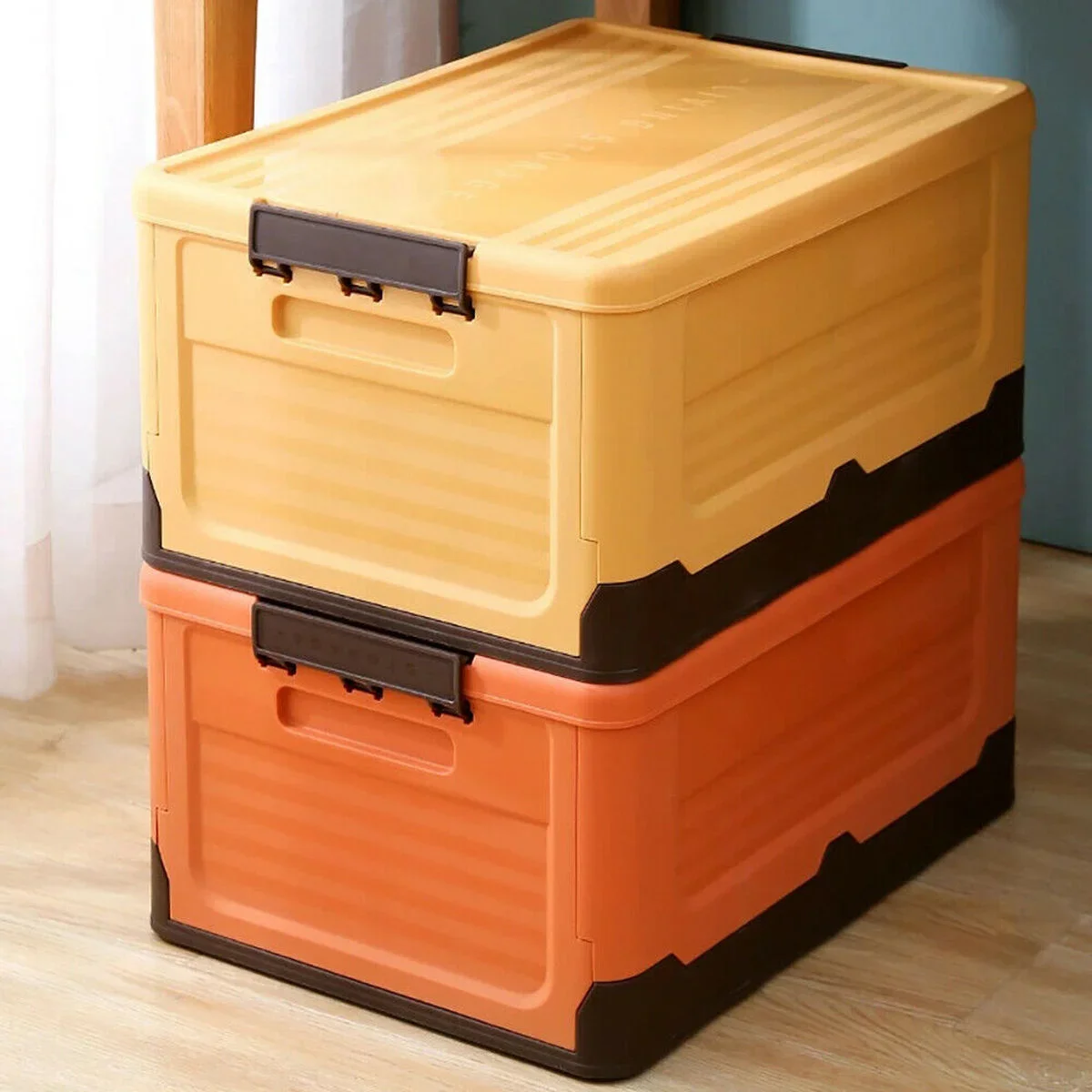 Collapsible-Plastic-Storage-Box-with-Lid-Stackable-Home-Office-Books ...