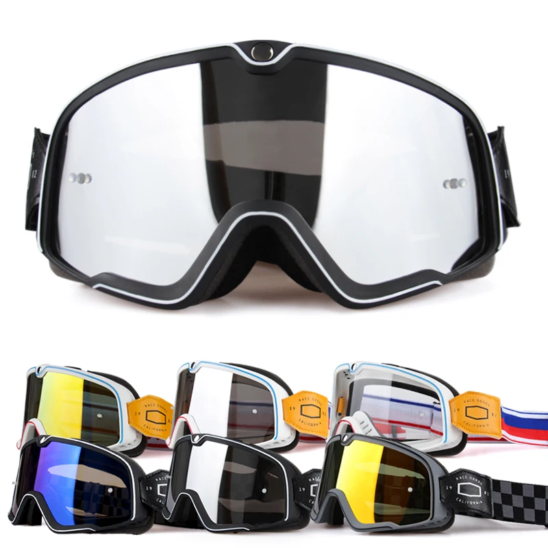 Retro Motorcycle Glasses Glass | Motorcycle Goggles Cafe Racer - Retro ...
