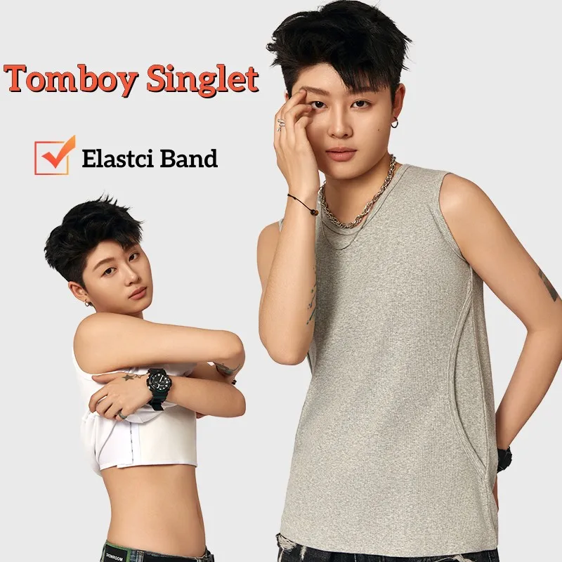 Women Chest Binder Full Bandage Breast Binder Buckle Tank Top Super