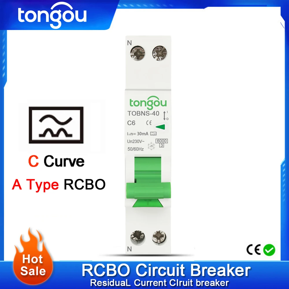 Type-A-6KA-18mm-RCBO-40A-10mA-30mA-Residual-Current-Circuit-Breaker ...