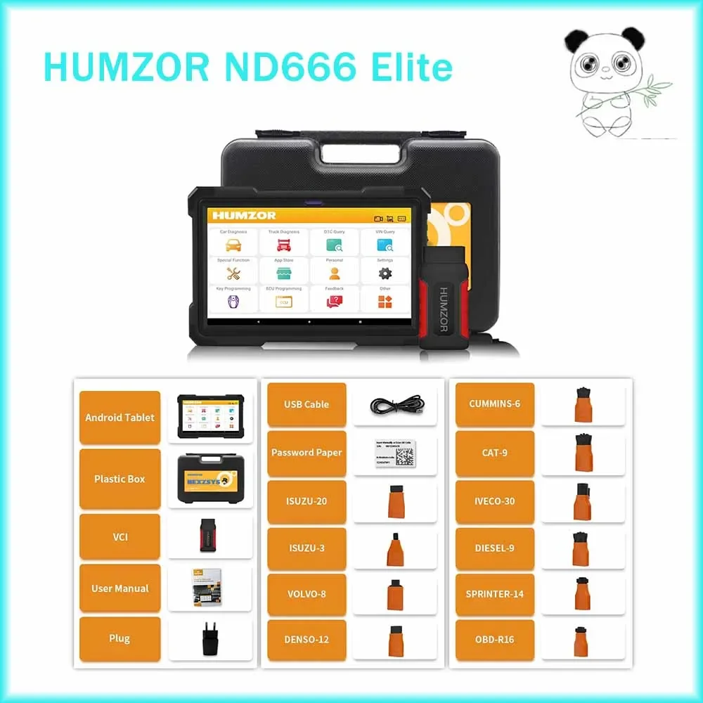 Humzor-ND666-Elite-Professional-Car-Scanner-Full-System-OBD2-Diagnostic ...