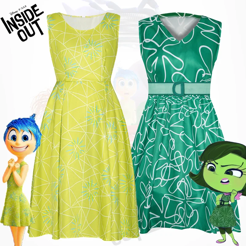 Inside-Out-Disgust-Joy-Cosplay-Costume-Women-Dress-Uniform-Suit ...