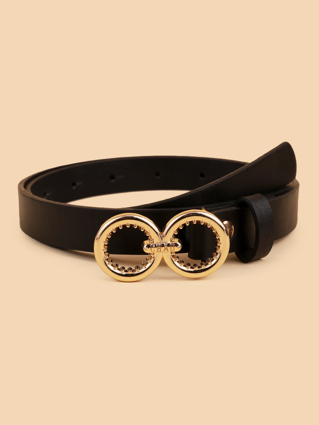 1pcs A new fashion women's double-loop wheel buckle belt high-quality ...