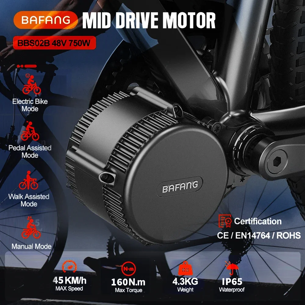 BAFANG-Mid-Drive-Motor-BBS02B-48V-750W-Ebike-Electric-Bicycle ...