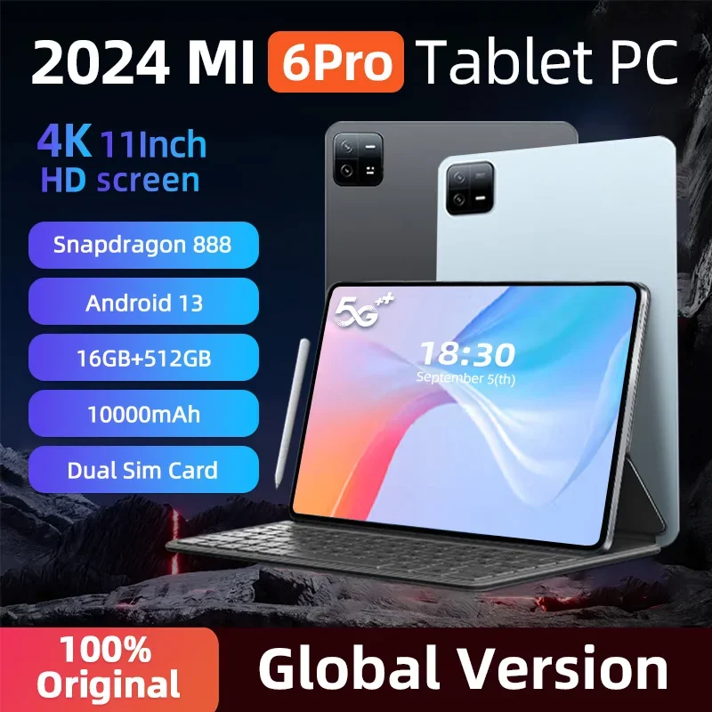 Tablet-PC-Original-Vers-o-Global-Pad-6-Pro-Snapdragon-888-Android-13 ...