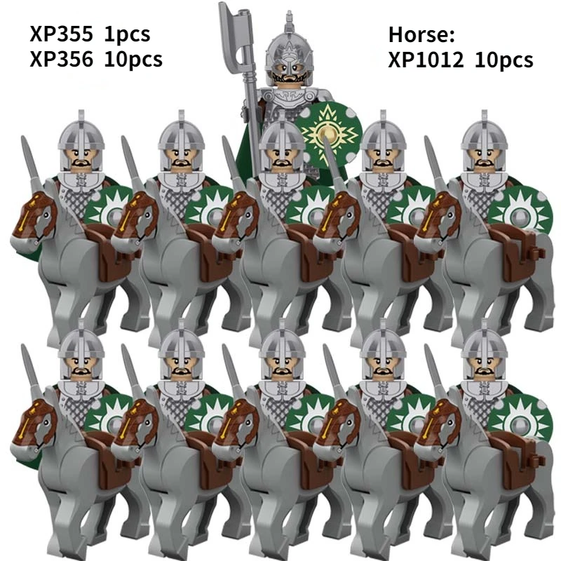 KT1046 SET 10 stücke/Koruit Medieval Ritter rohan Uruk hai Elfen Gondor ...