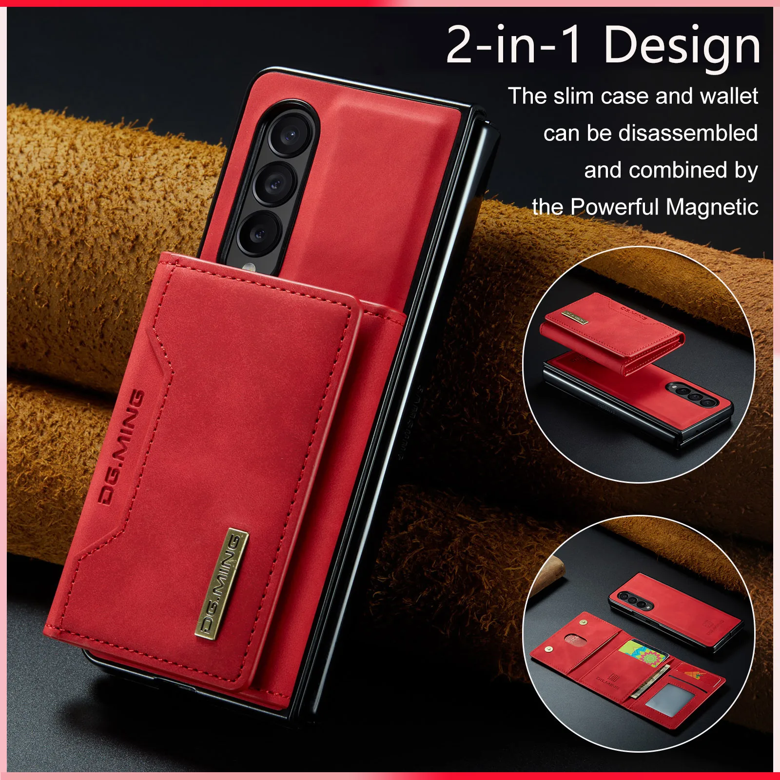 Luxury 2 In 1 Magnetic Phone Case For Samsung Galaxy Z Fold 4 5g Zfold4 ...