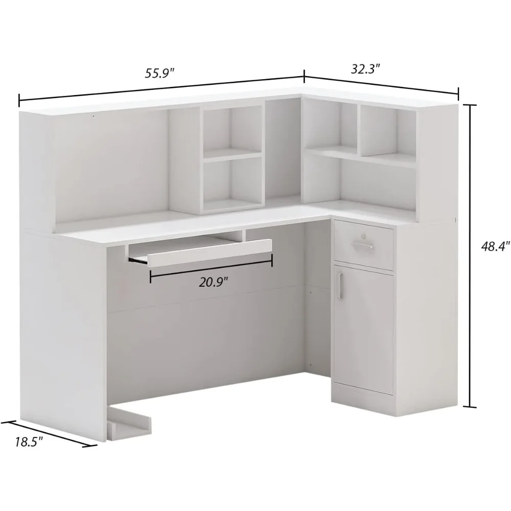 L-Shaped Reception Desk with Storage – Beyond Just Stationary