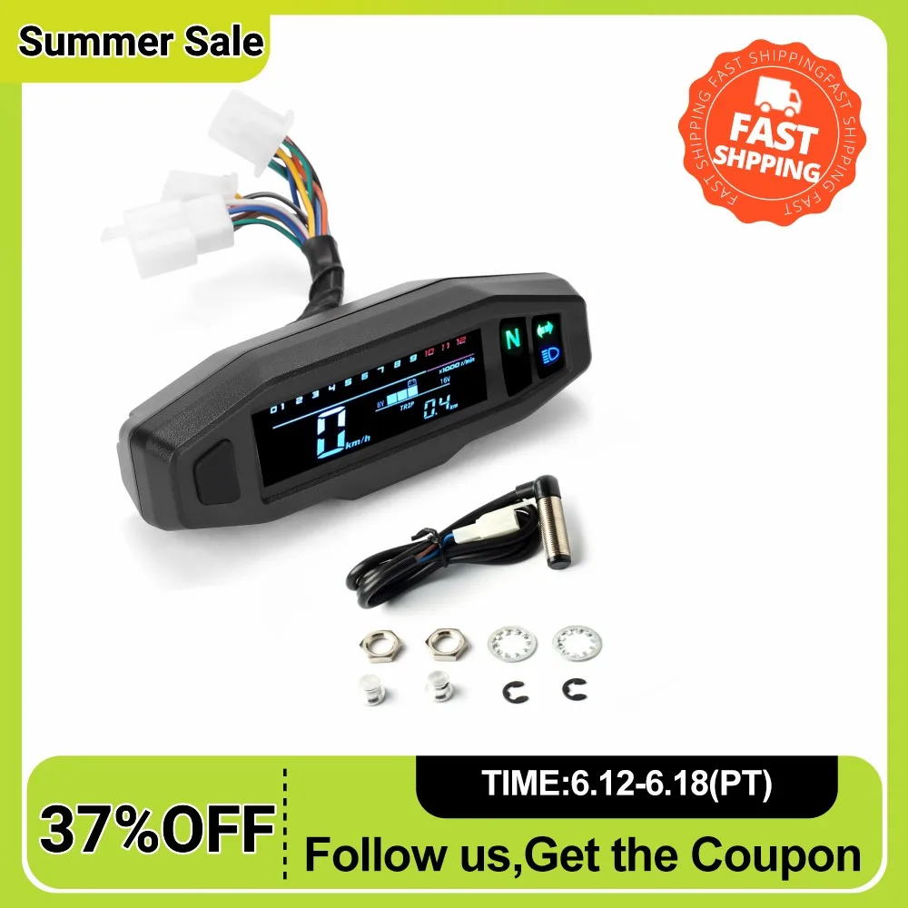 Motorcycle Lcd Digital Speedometer Instrument | Electric Speedometer ...