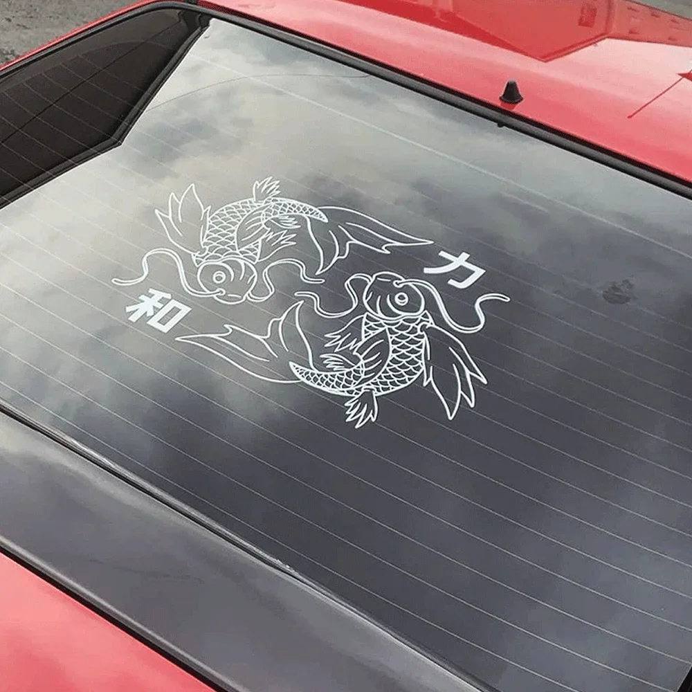 Koi Fish for Car Sticker External Accessories Decoration Windshield ...