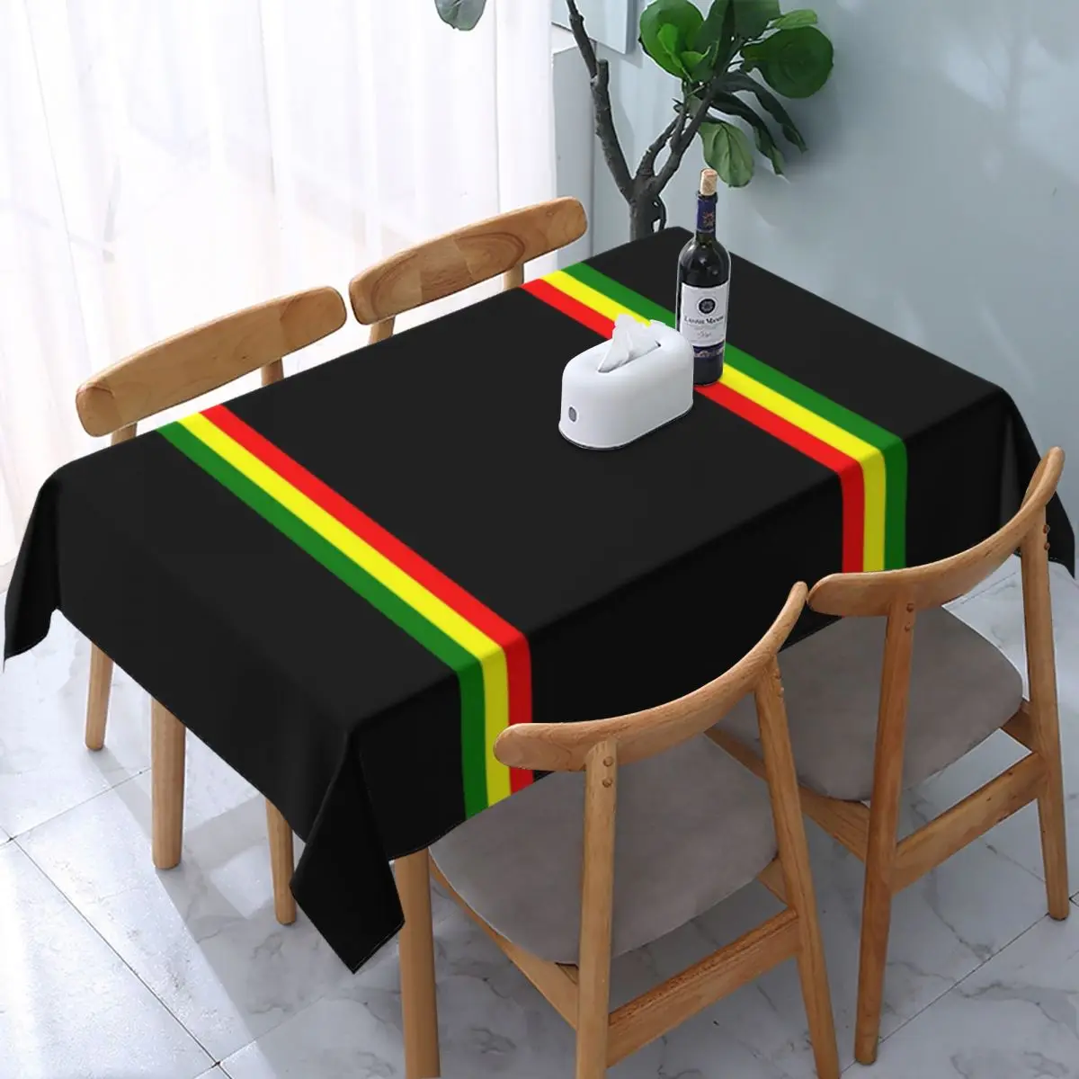 Rectangular-Waterproof-Reggae-Rasta-Stripe-Colors-Pattern-Tablecloth ...