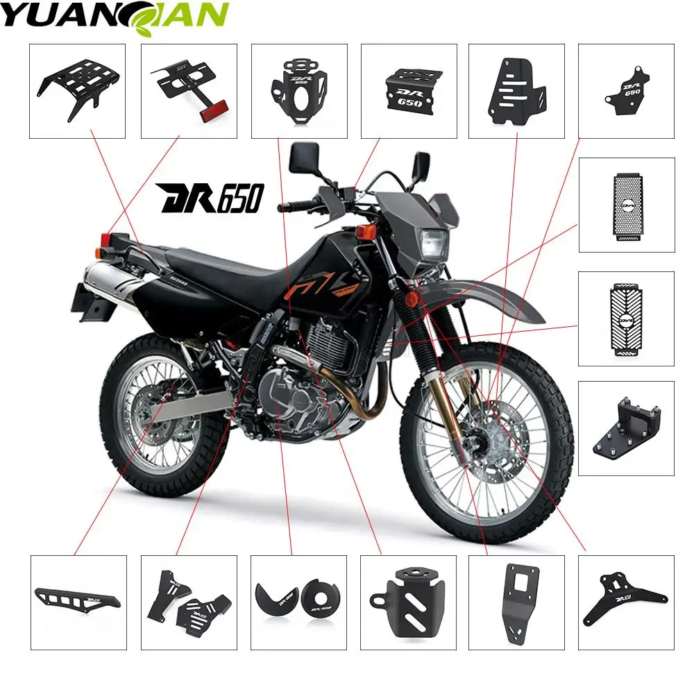 Motorcycle-Front-Brake-Fluid-Tank-Cover-Rear-Luggage-Rack-For-Suzuki ...