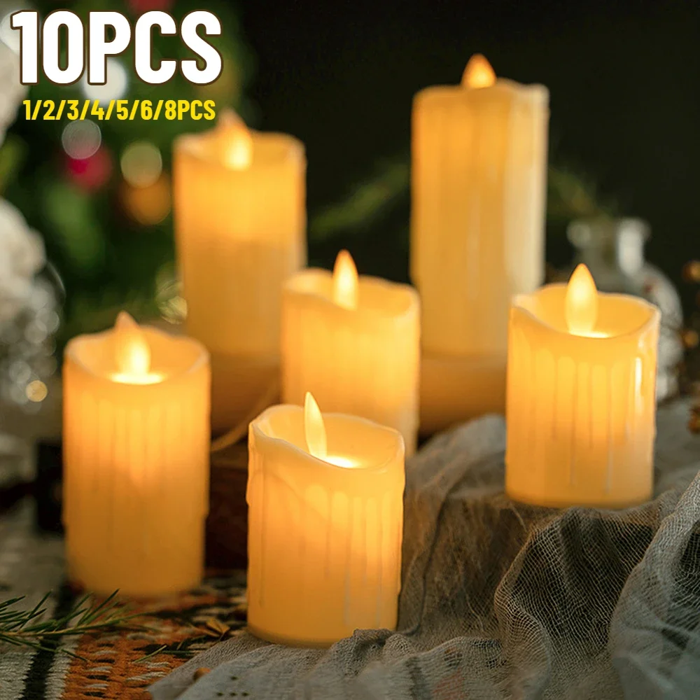 Flameless LED Candles Light Flickering Electronic Candles Tea Lights ...