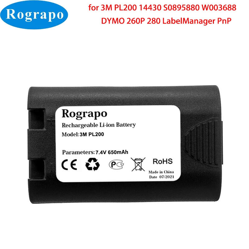 3M-PL200-650mAh-14430-S0895880-W003688-DYMO-LabelManager-260-P-280-260 ...