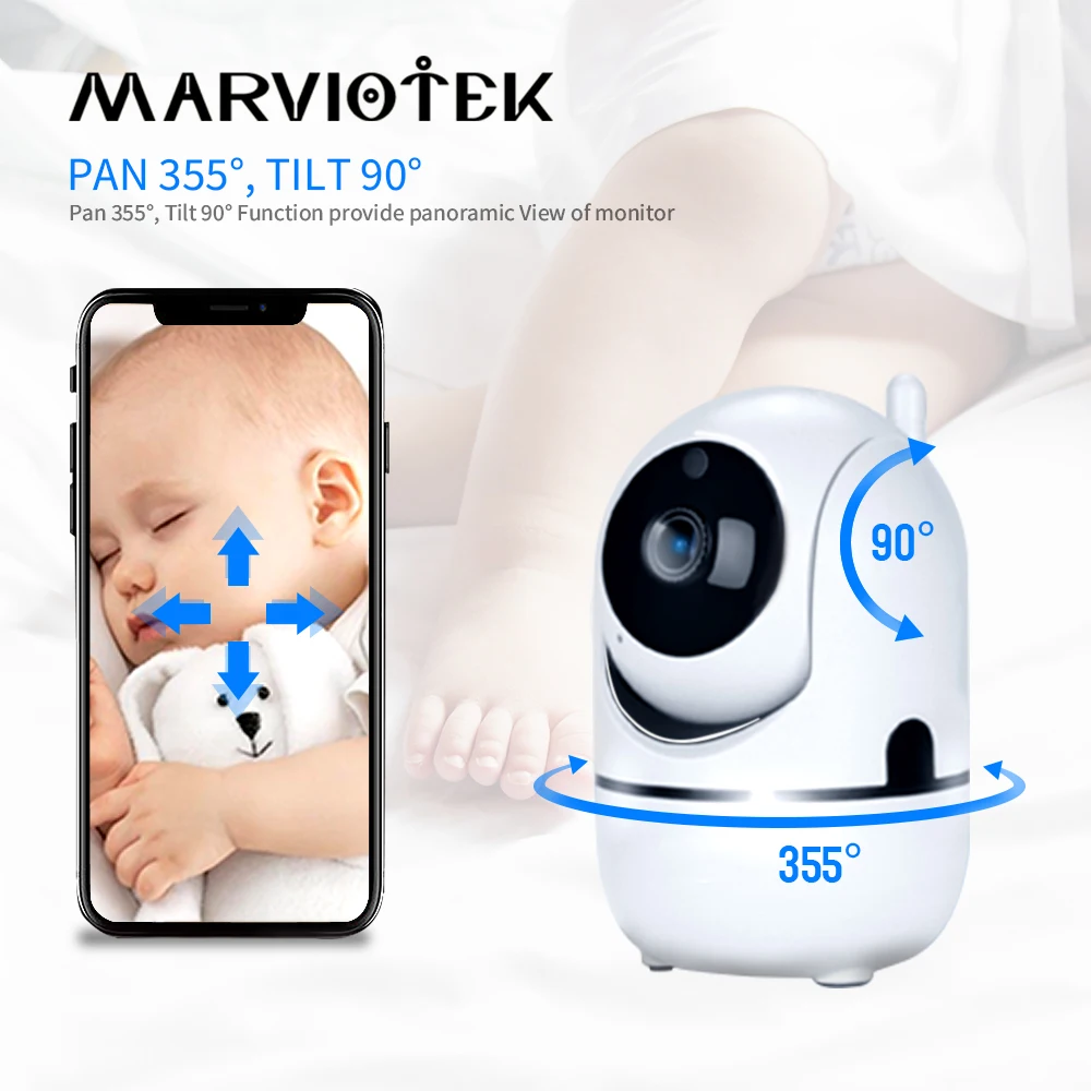 720p Baby Monitor Smart Home Cry Alarm Mini Surveillance Camera With ...