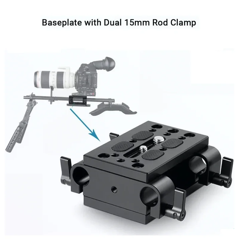 SmallRig 1798 Camera Mounting Plate Tripod Mount Plate With 15mm Rod ...