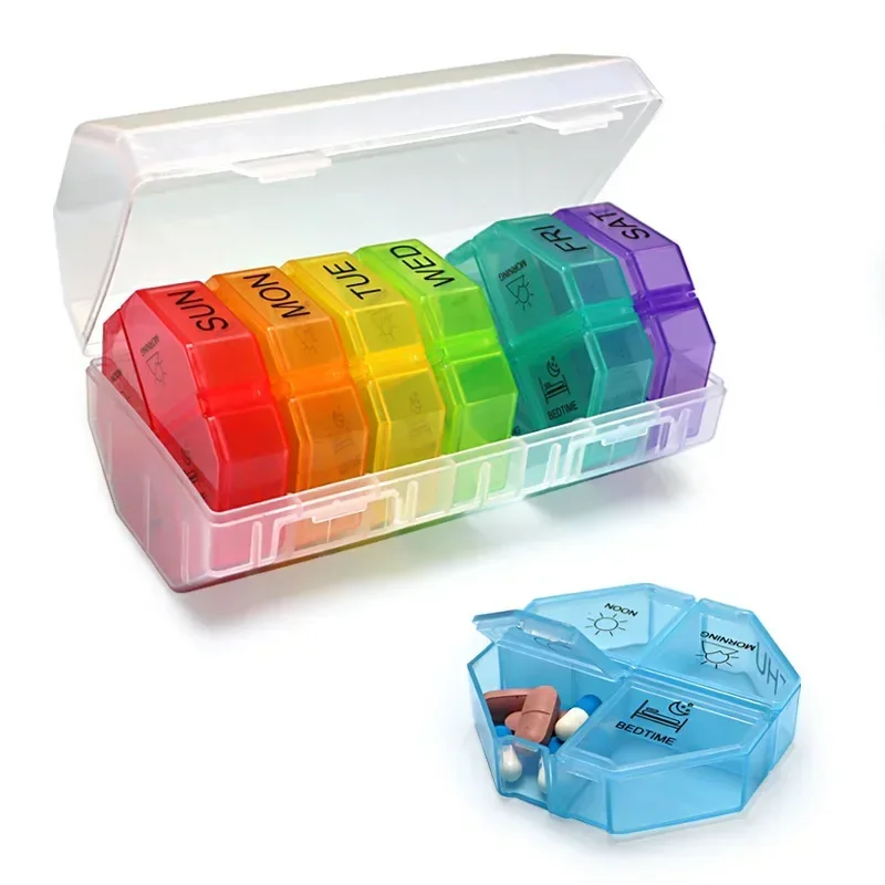Weekly-Pill-Organizer-Case-2-Times-A-Day-Portable-Travel-Pill-Box-7 ...