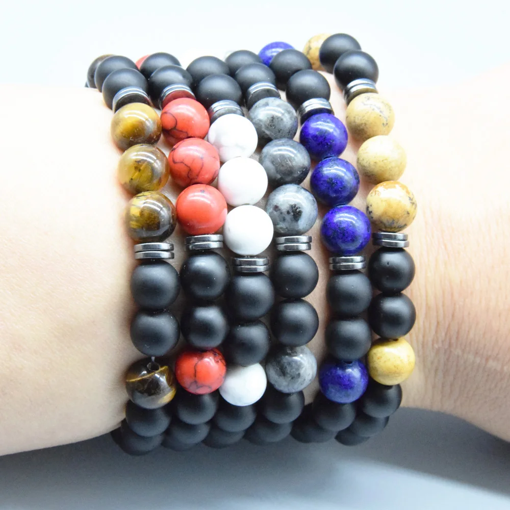 1Pc-Mens-Bracelet-Accessories-Onyx-Tiger-Eye-Stone-Turquoise-Beaded ...