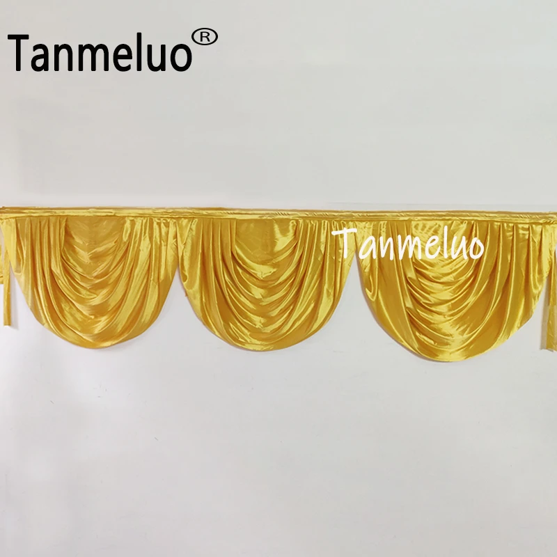 Colorful Swag Valance Drape For Wedding Backdrop Curtain Stage ...