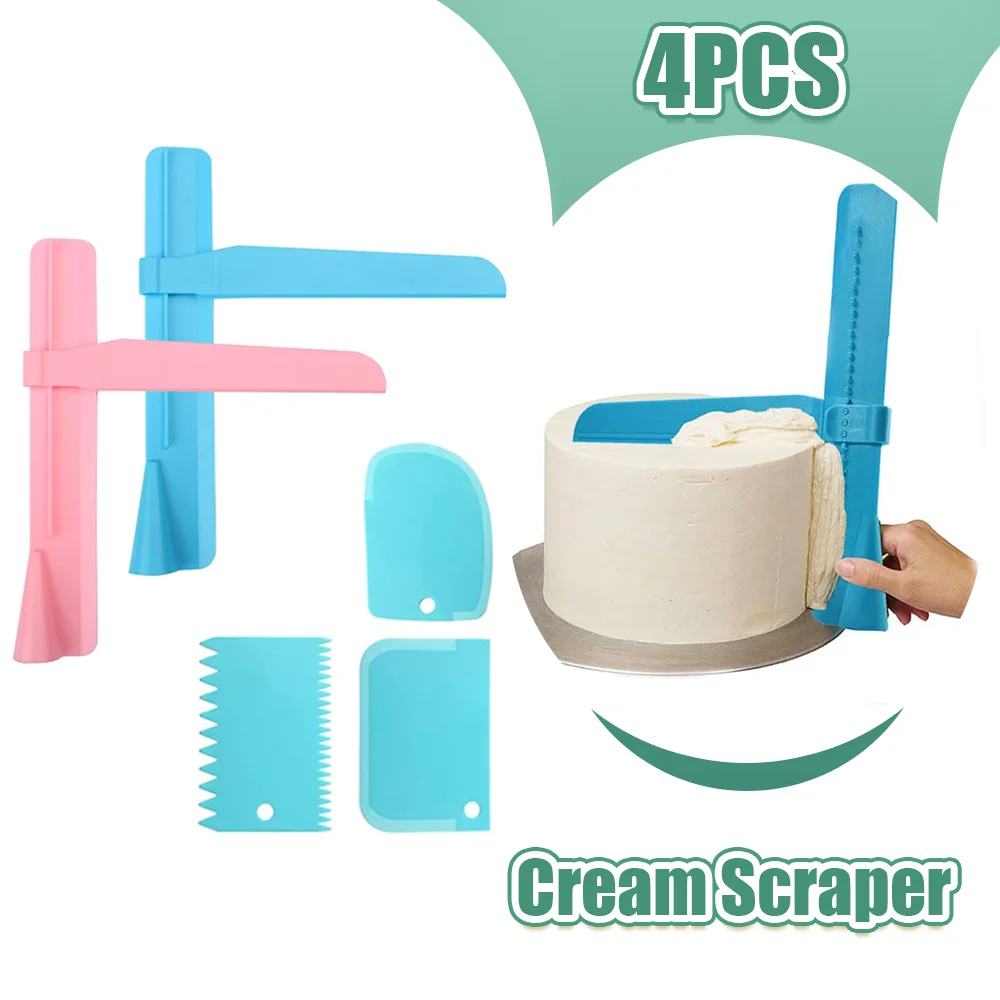 4PCS-Cream-Scraper-Irregular-Teeth-Edge-Spatulas-Cake-Baking-Scraper ...