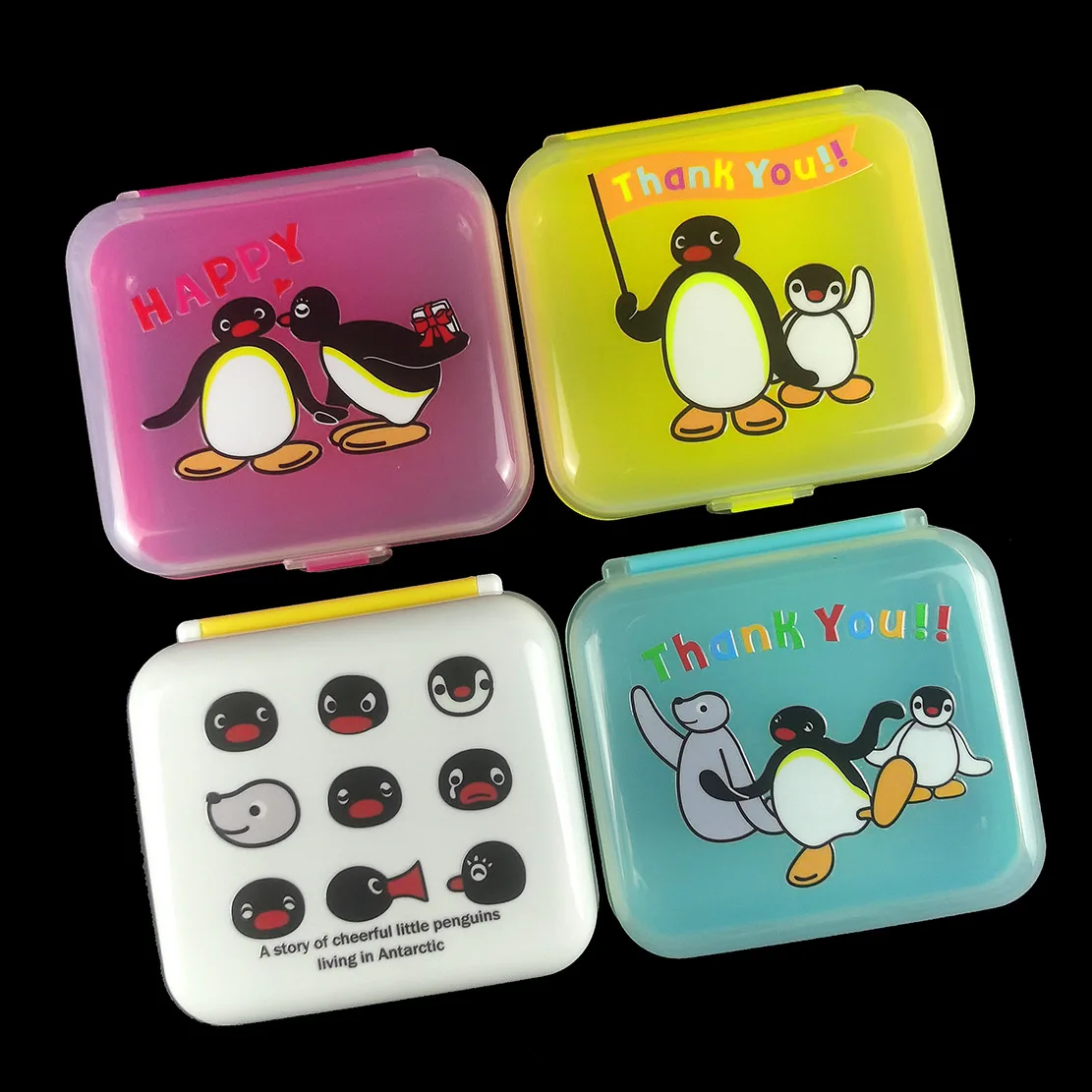 PINGU-Penguin-family-lunch-box-rice-ball-hamburger-box-storage-cute ...