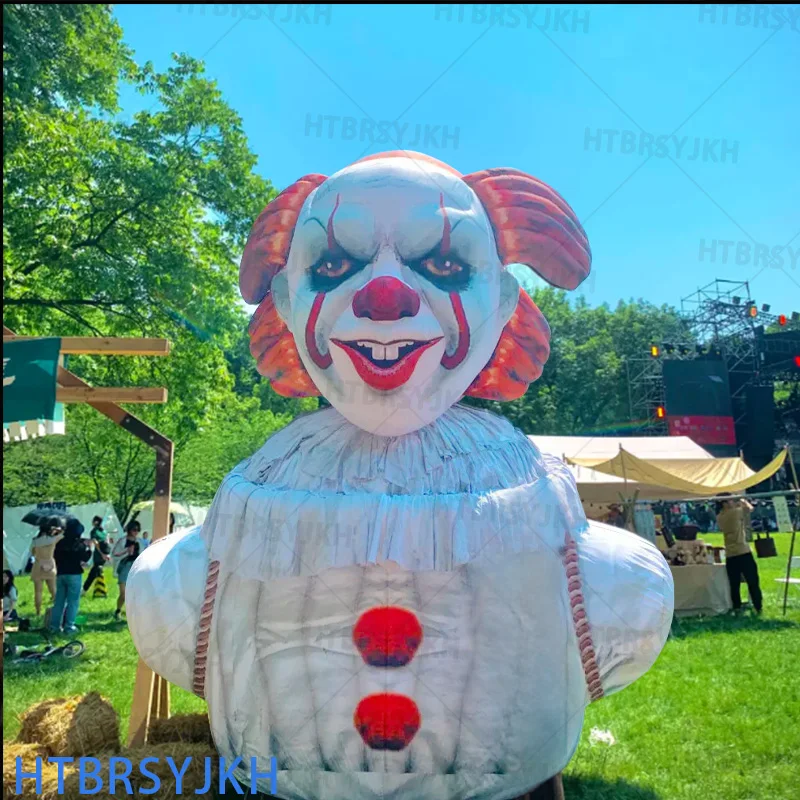 Giant-inflatable-clown-Evil-clown-with-white-LED-lights-decorated ...