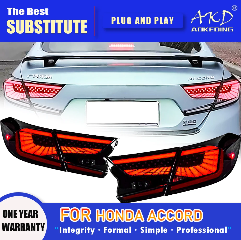 AKD Tail Lamp for Honda Accord G10 LED Tail Light 2018-2022 Accord G10 ...