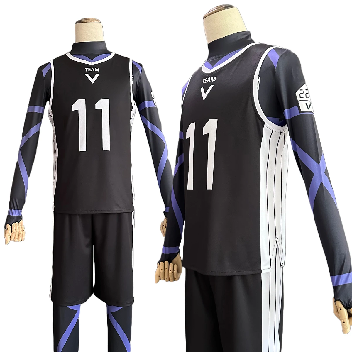 HOLOUN-Blue-Lock-Anime-Reo-Mikage-Nagi-Cosplay-Costume-Wig-Black-Jersey ...
