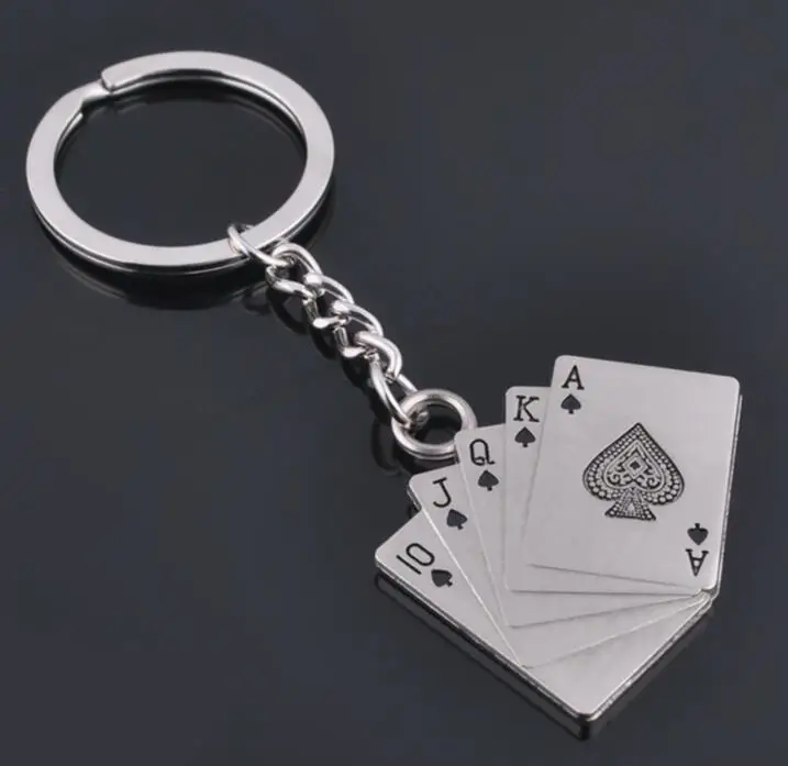 New-Design-Cool-Luxury-metal-Keychain-Car-Key-Chain-Key-Ring-Poker ...