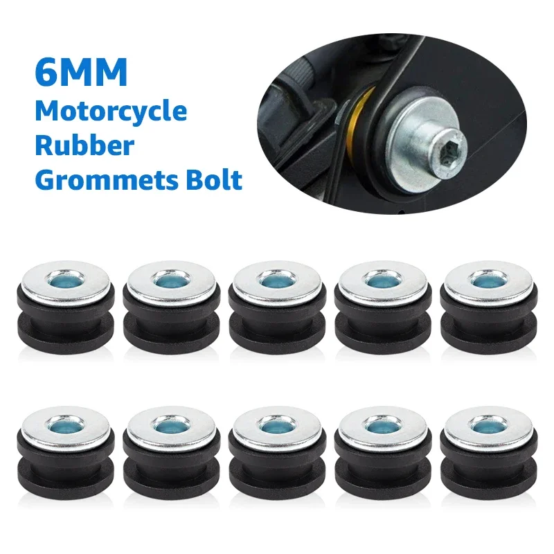 6MM Rubber Grommets For Motorcycle Fairings For Yamaha R1 R6 R3 R25 ...