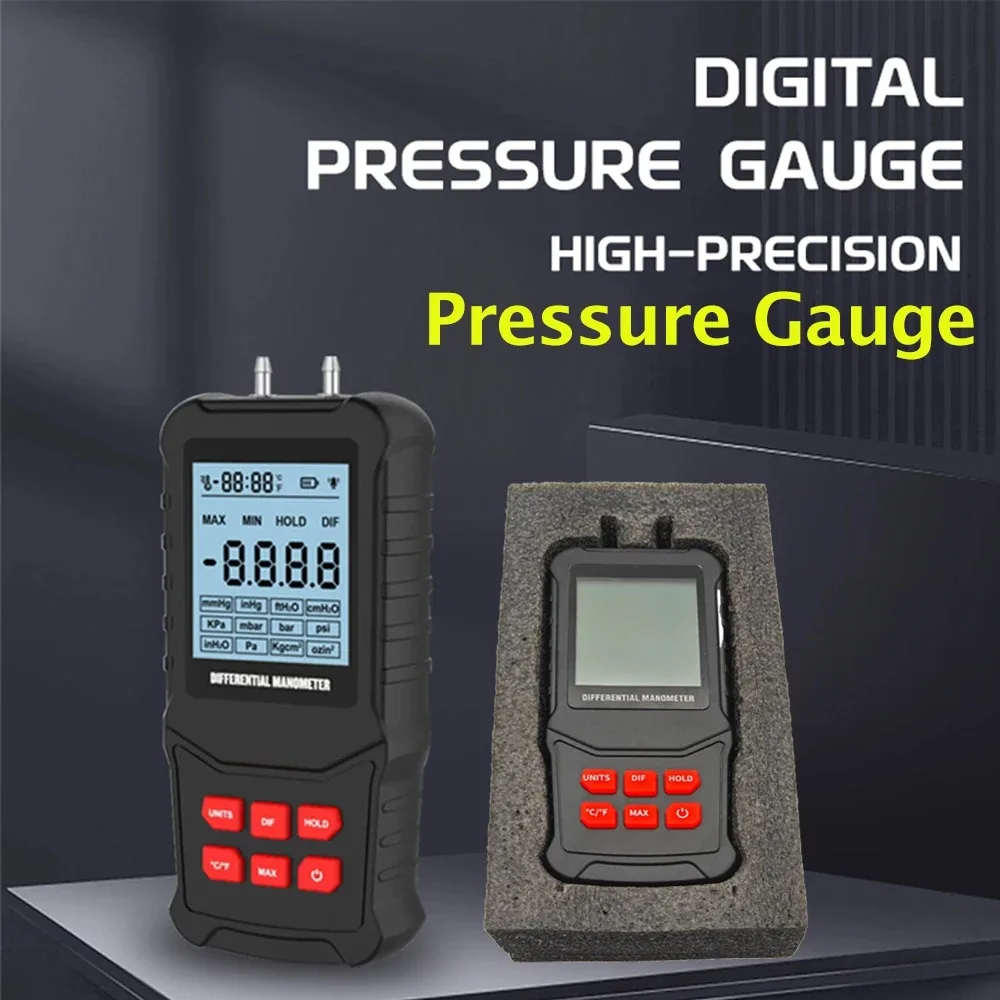 Digital-Manometer-Air-Pressure-Meter-Differential-Pressure-Gauge-tool ...