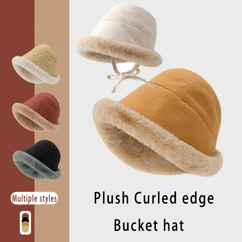 Winter-Popular-Hat-Plush-Basin-Hat-Female-Cold-and-Windproof-Plush ...