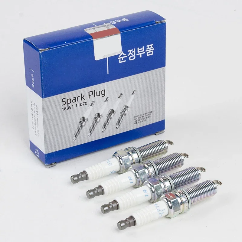 4Pcs-6Pcs-18851-11070-DILKR7A11-Dual-Iridium-Spark-Plug-For-Hyundai ...