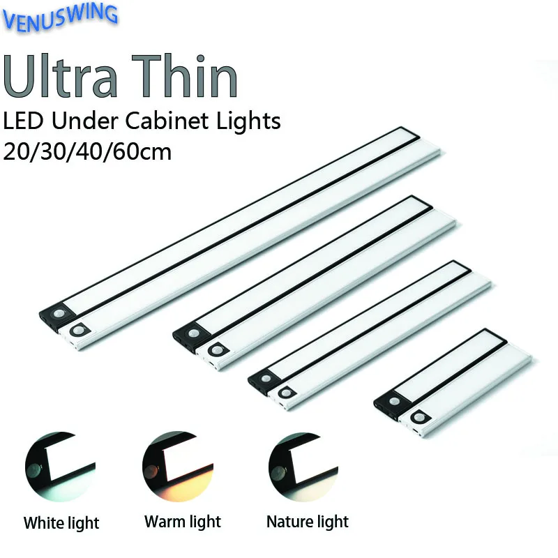 Under Cabinet Lights LED Lights Ultra Thin Night Light Kitchen Wardrobe ...