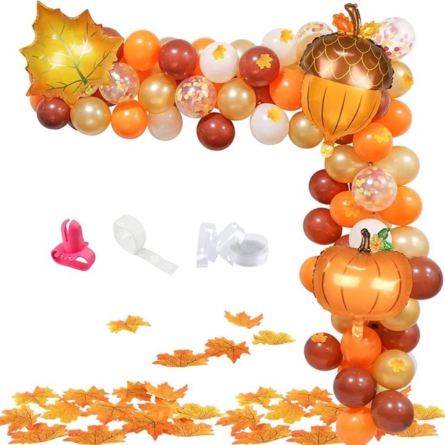 Fall Leaves Background Clipart Balloons
